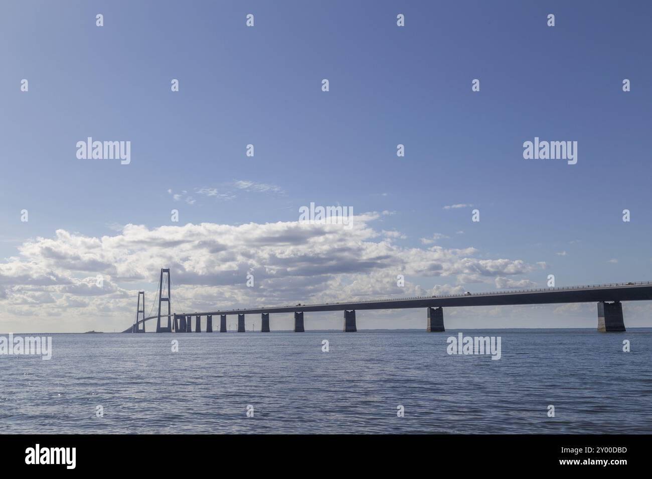 Photo of the Great Belt Suspension Bridge in Denmark Stock Photo - Alamy