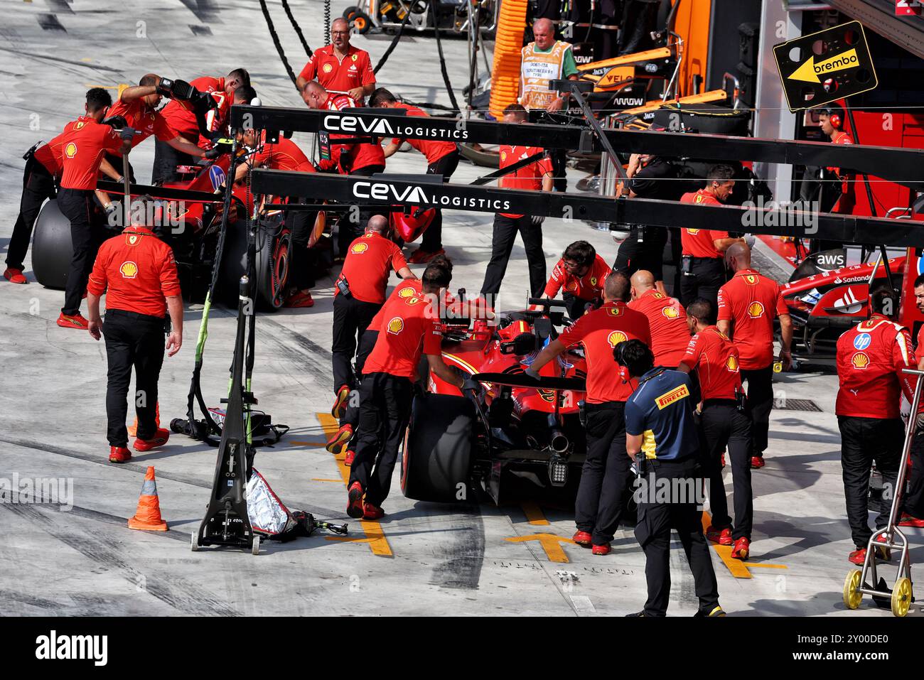 Monza, Italy. 31st Aug, 2024. Charles Leclerc (MON) Ferrari SF-24 and ...