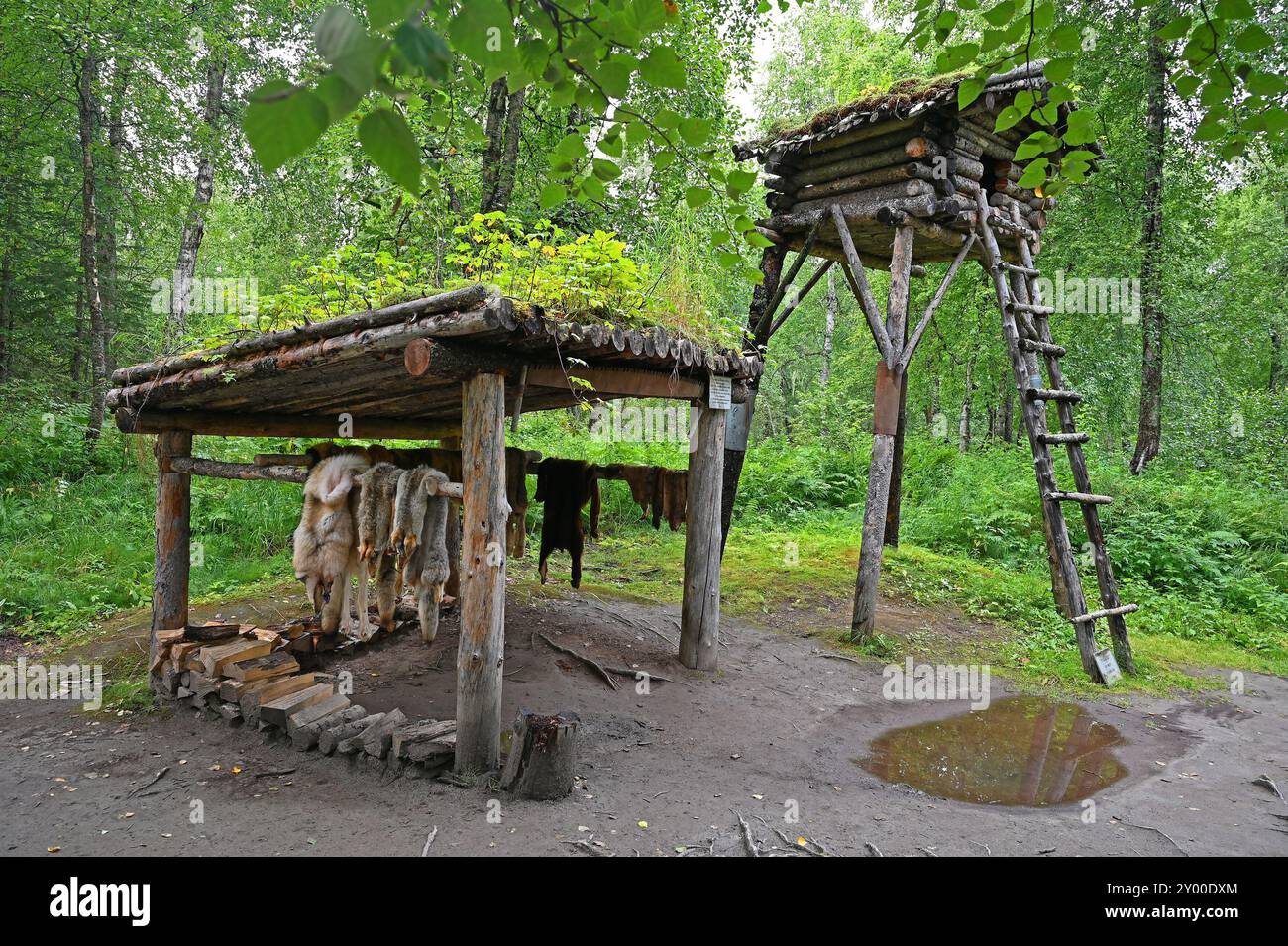The Dena'ina Indian Encampment is one of the attractions that Jet Boat Adventures often visit ...