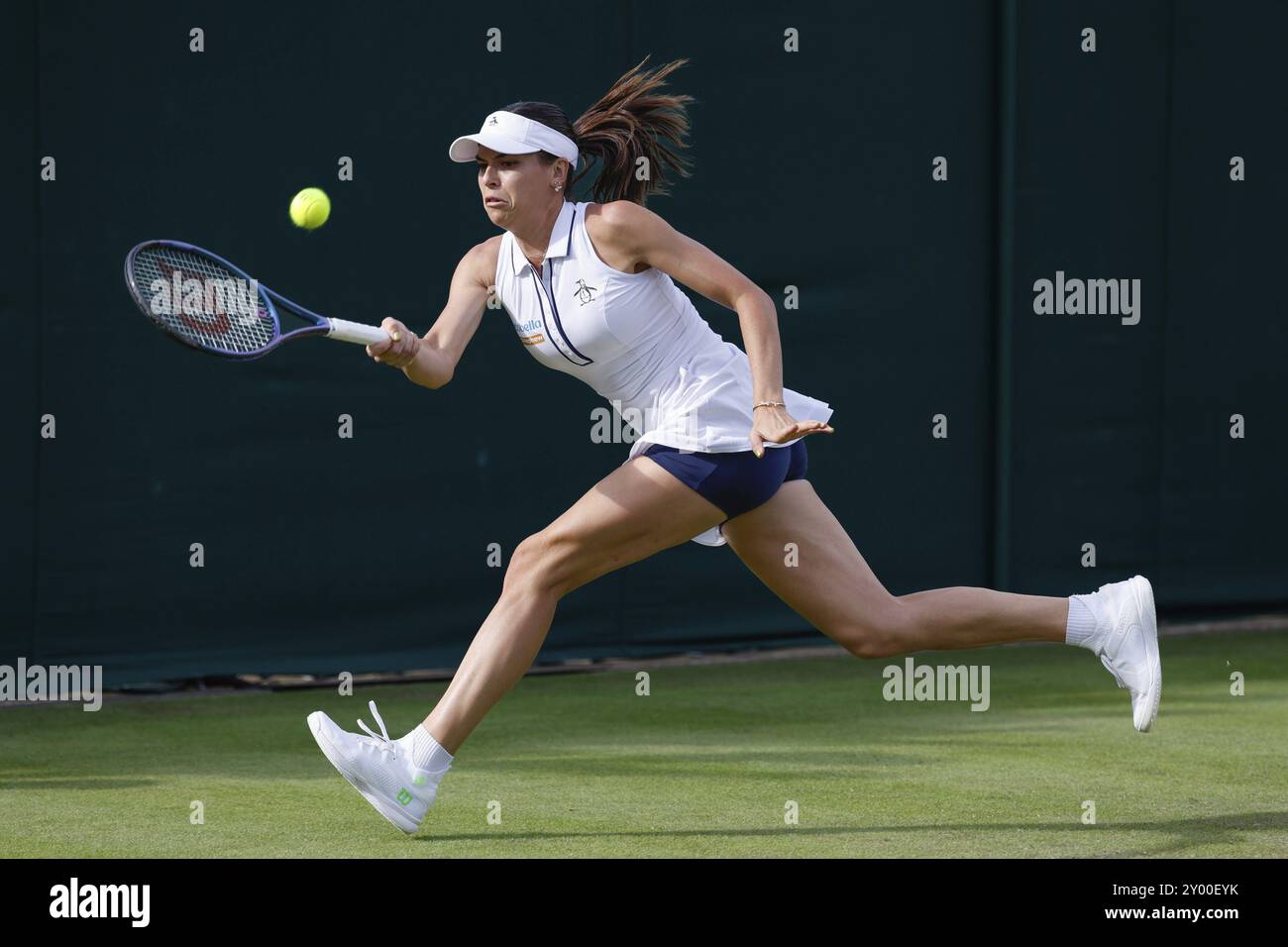 Australian tennis player Ajla Tomljanovic in action at the 2024 ...