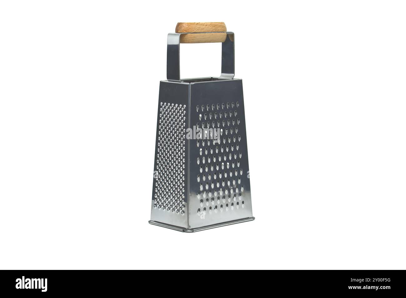Stainless four sided box grater for kitchen isolated on white ...