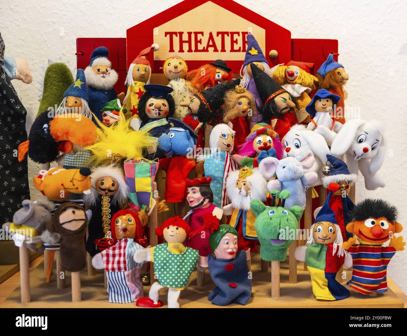 Many hand puppets of a Punch and Judy show, symbolic image Stock Photo ...