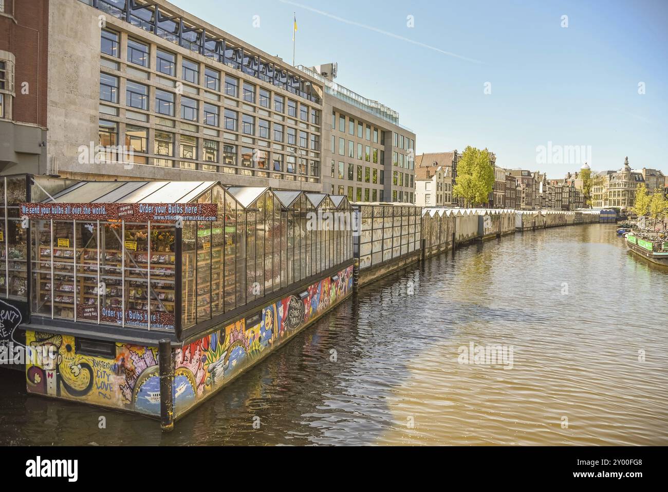 Amsterdam, Netherlands, May 2022. The floating flower market and the ...