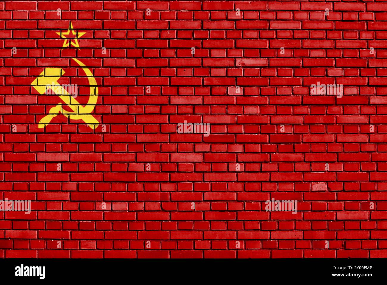 Flag of Soviet Union 1924-1936 painted on brick wall Stock Photo - Alamy