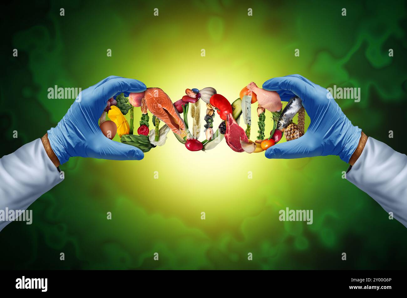 Nutrition Science and Food genetics or Balanced Diet genetic biology as ...