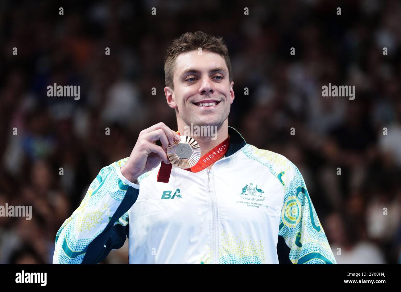 Australia's Jack Ireland on the podium with the bronze medal after the ...