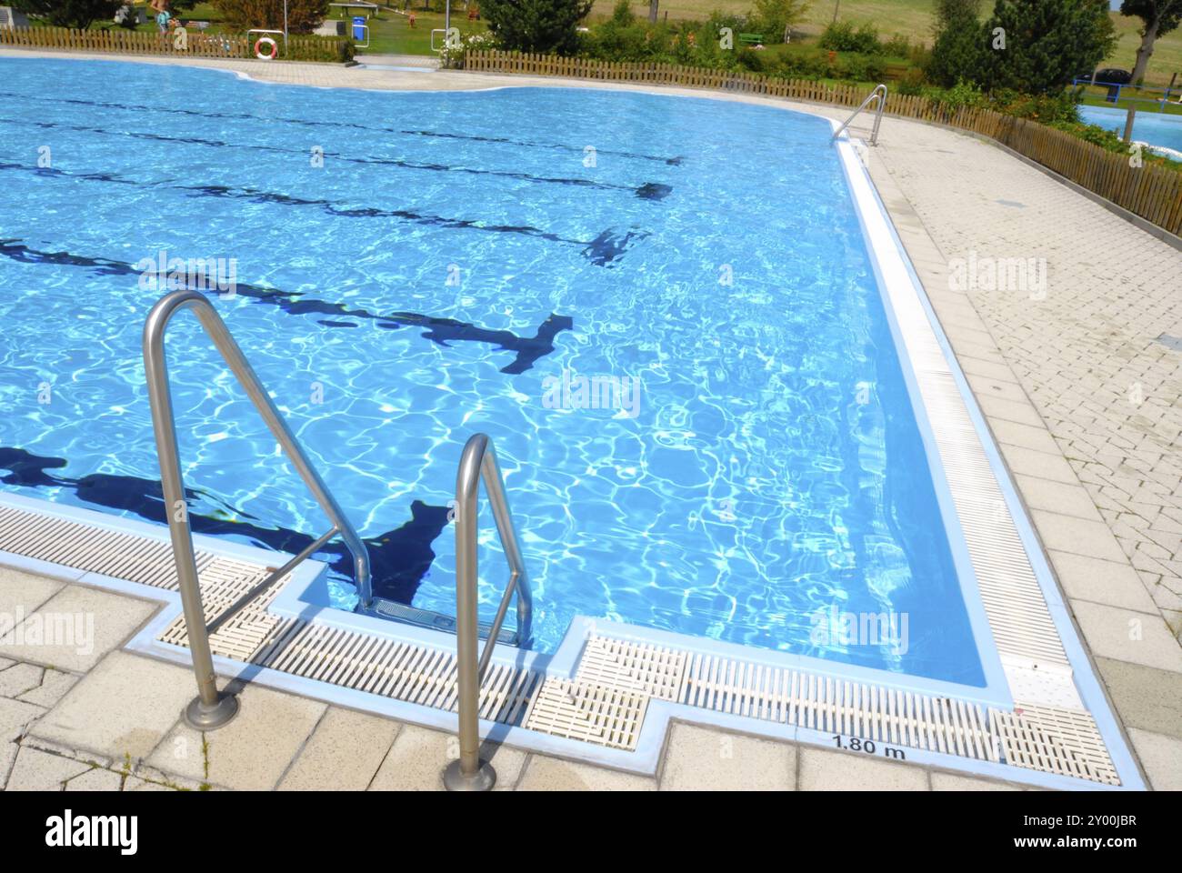 Outdoor pool in summer Stock Photo - Alamy