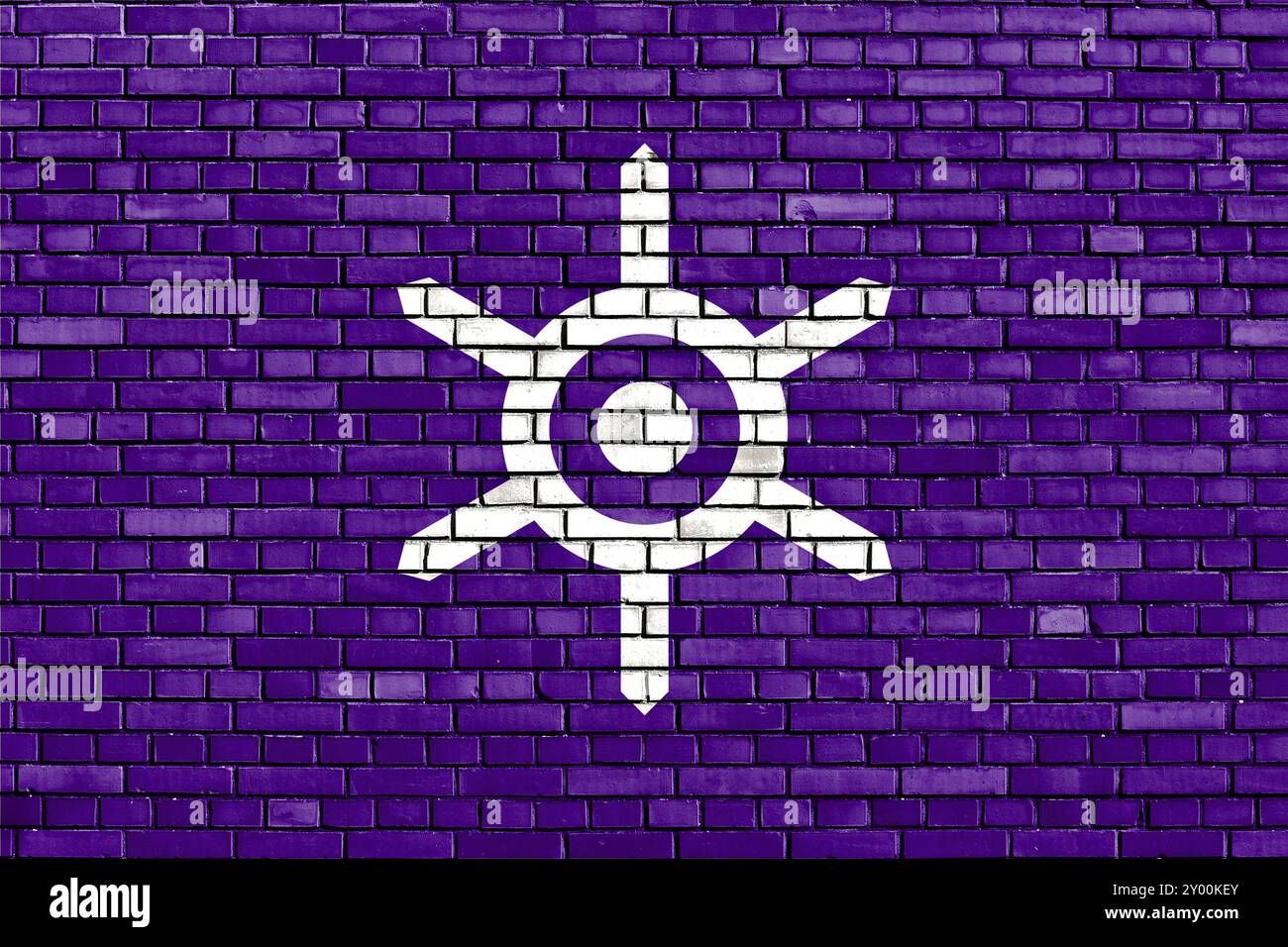 Flag of Tokyo Prefecture painted on brick wall Stock Photo - Alamy