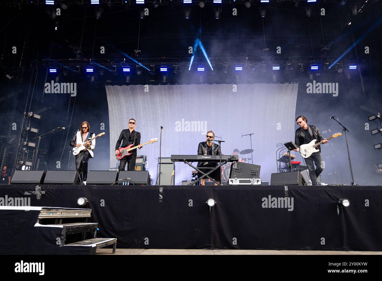 The Belgian band of alternative rock Ghinzu perform live at the Rock en ...