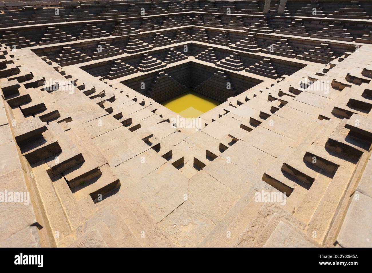 A now empty reservoir or tank was used in ancient times for storing ...