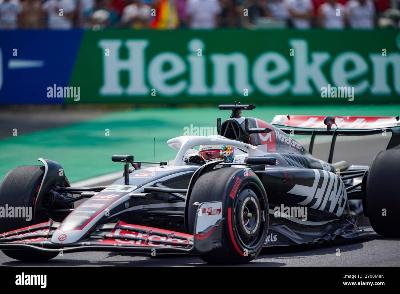 Kevin Magnussen of Denmark driving the (20) MoneyGram Haas F1 Team VF-24 during Formula 1 ...