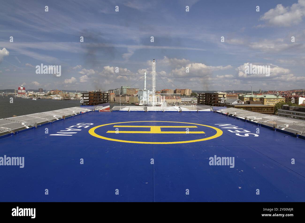 Helipad on a ship, helicopter base on a ship Stock Photo - Alamy