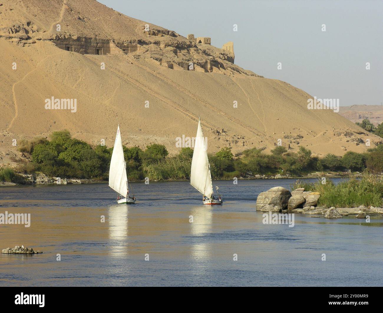 Feluccas near Aswan Stock Photo - Alamy