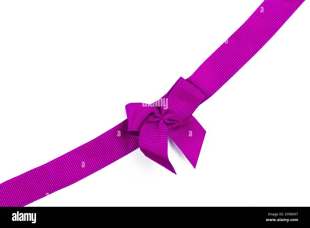 Purple ribbon isolated Stock Photo - Alamy
