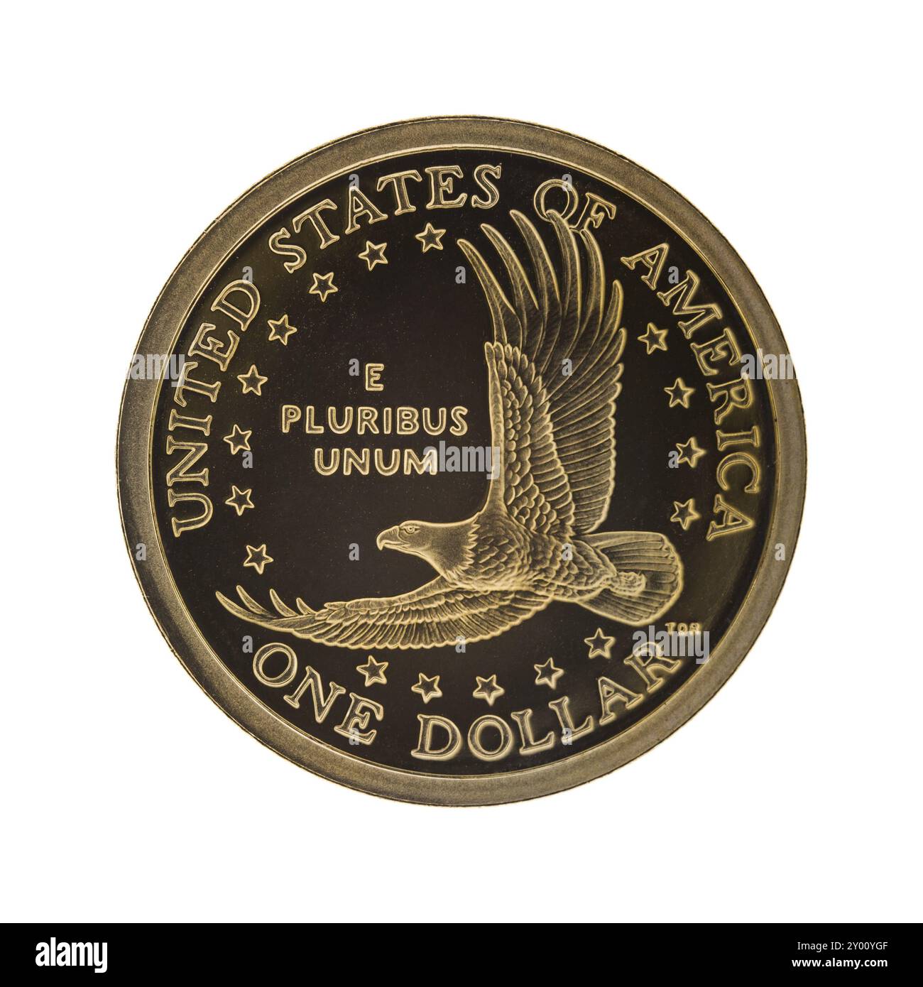 Coin one US dollar, isolated on white background Stock Photo - Alamy