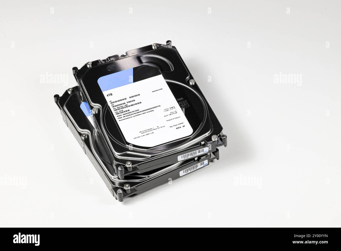 pile or stack of Hight capacity HDD, hard disk drives 3.5" standard ...
