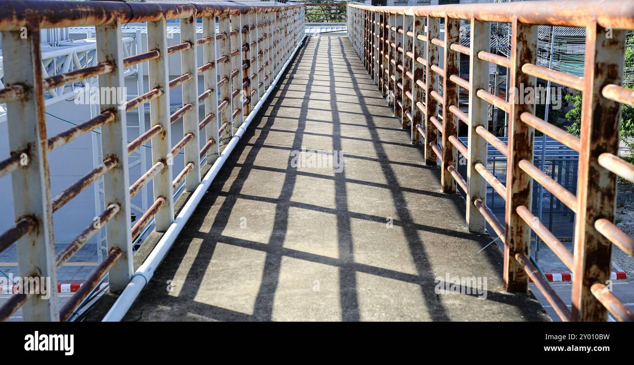 Old Pedestrian pathway or corridor or hallway between building Stock ...