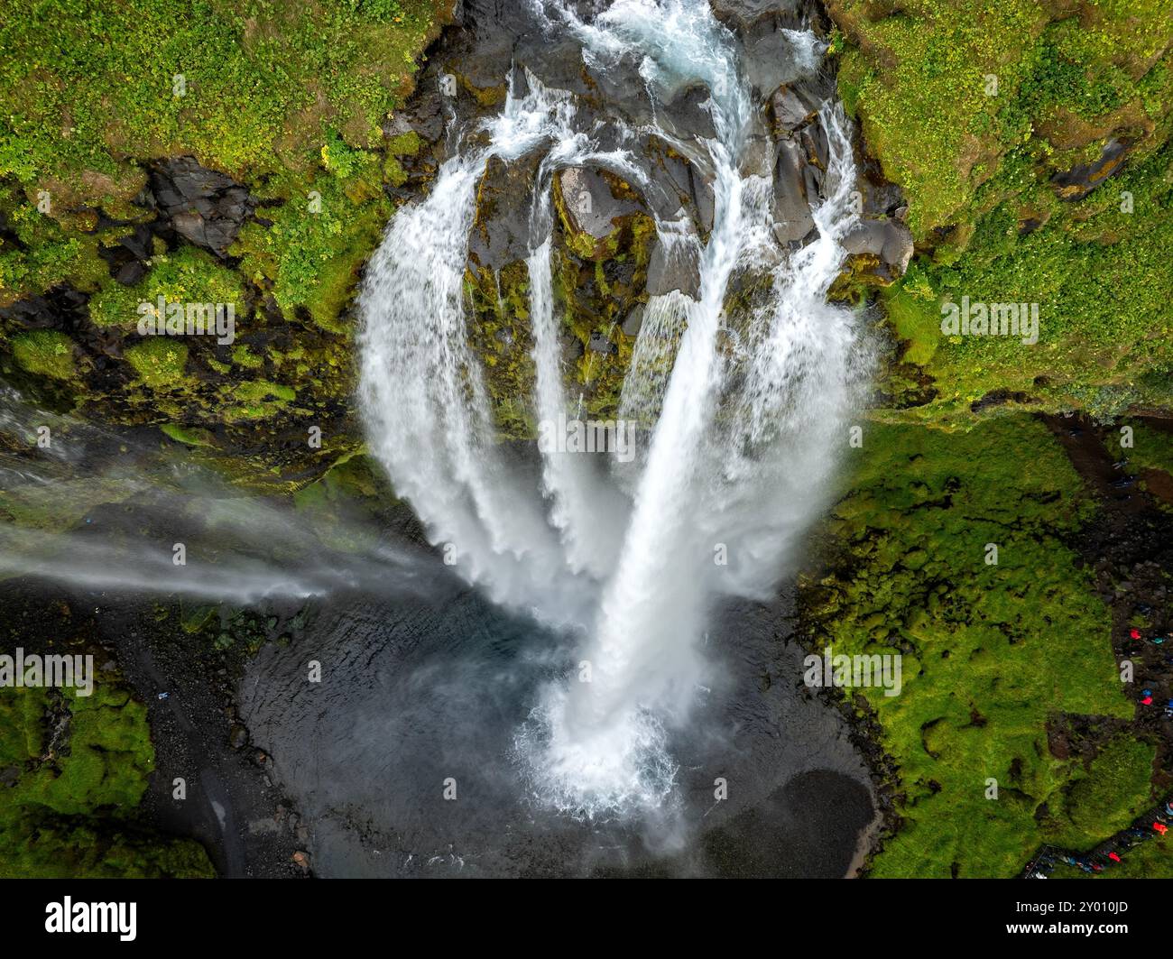 aerial view of waterfalls in iceland Stock Photo - Alamy