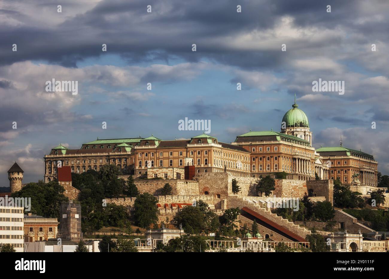 Buda Castle in Budapest, Hungary, Baroque Royal Palace, historic city ...