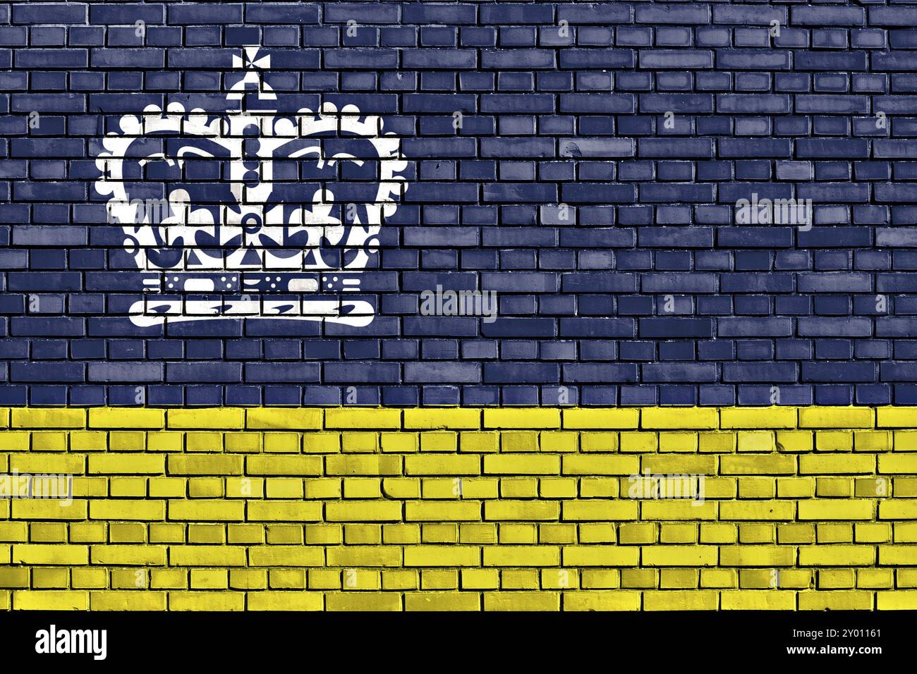 Flag of Regina painted on brick wall Stock Photo - Alamy