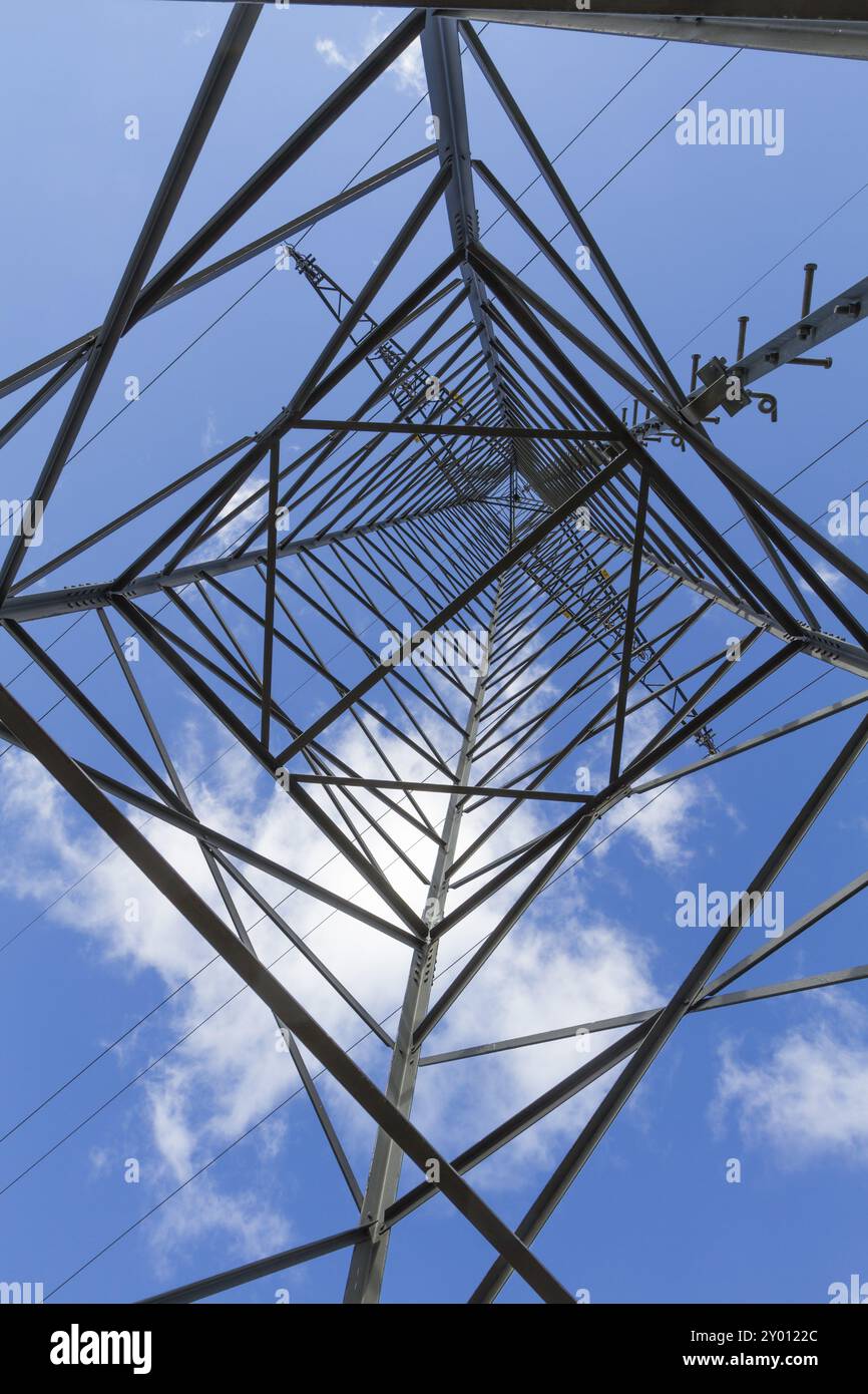 High-voltage pylon, close-up Stock Photo - Alamy