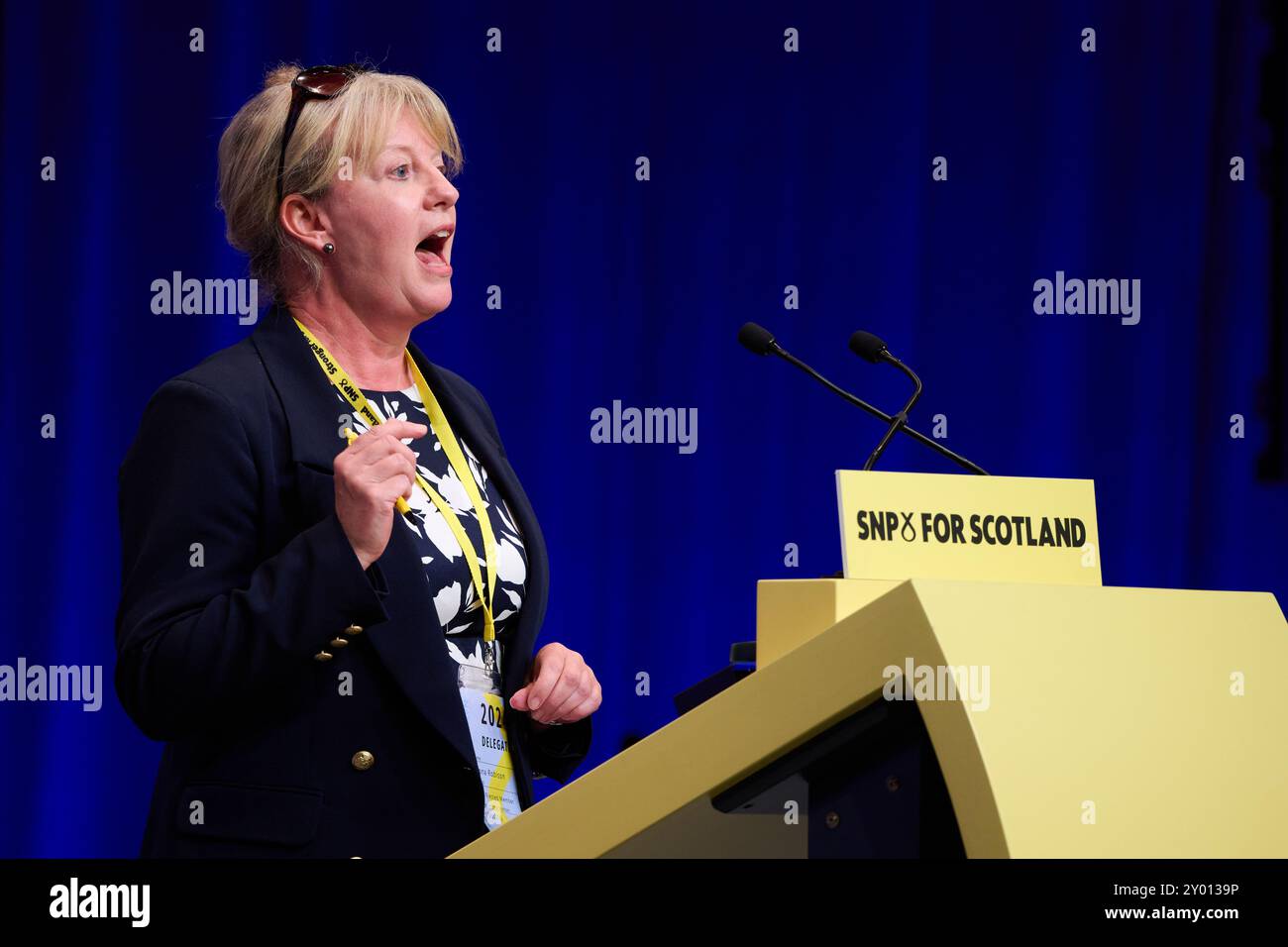 Edinburgh Scotland, UK 31 August 2024. Shona Robison MSP at the SNP ...