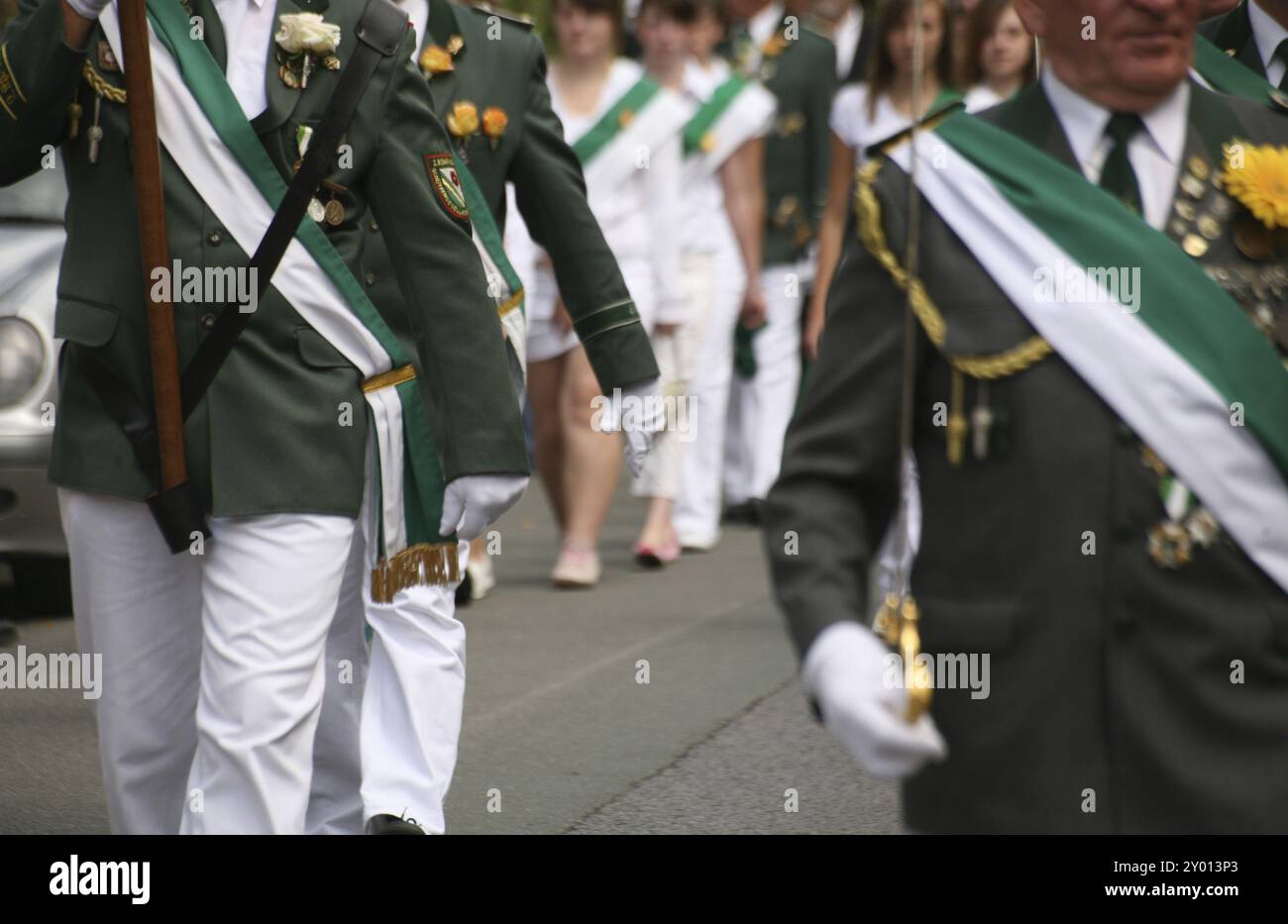 Parade during a shooting festival Stock Photo - Alamy