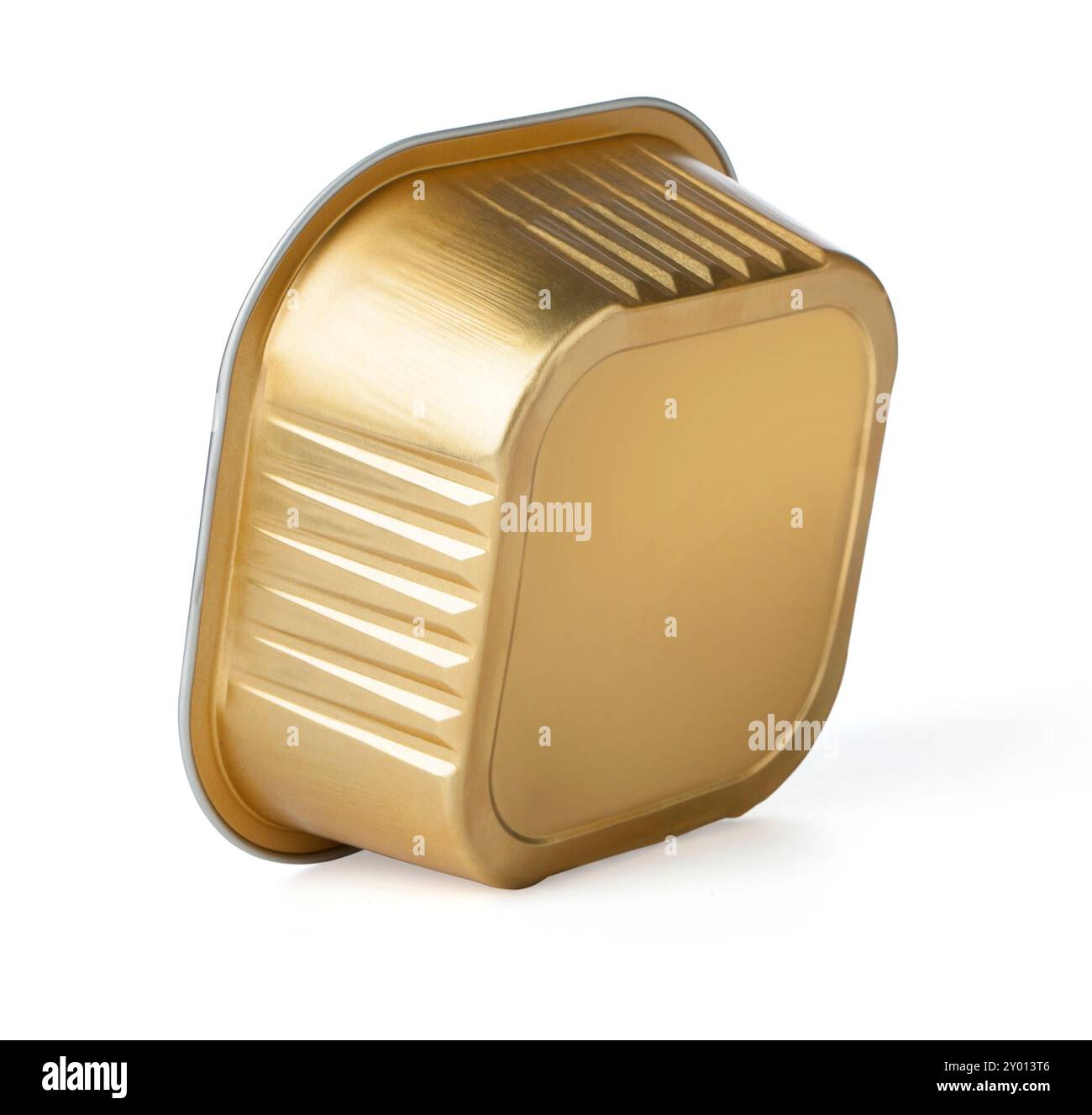 blank gold foil package isolated on white background with clipping path ...