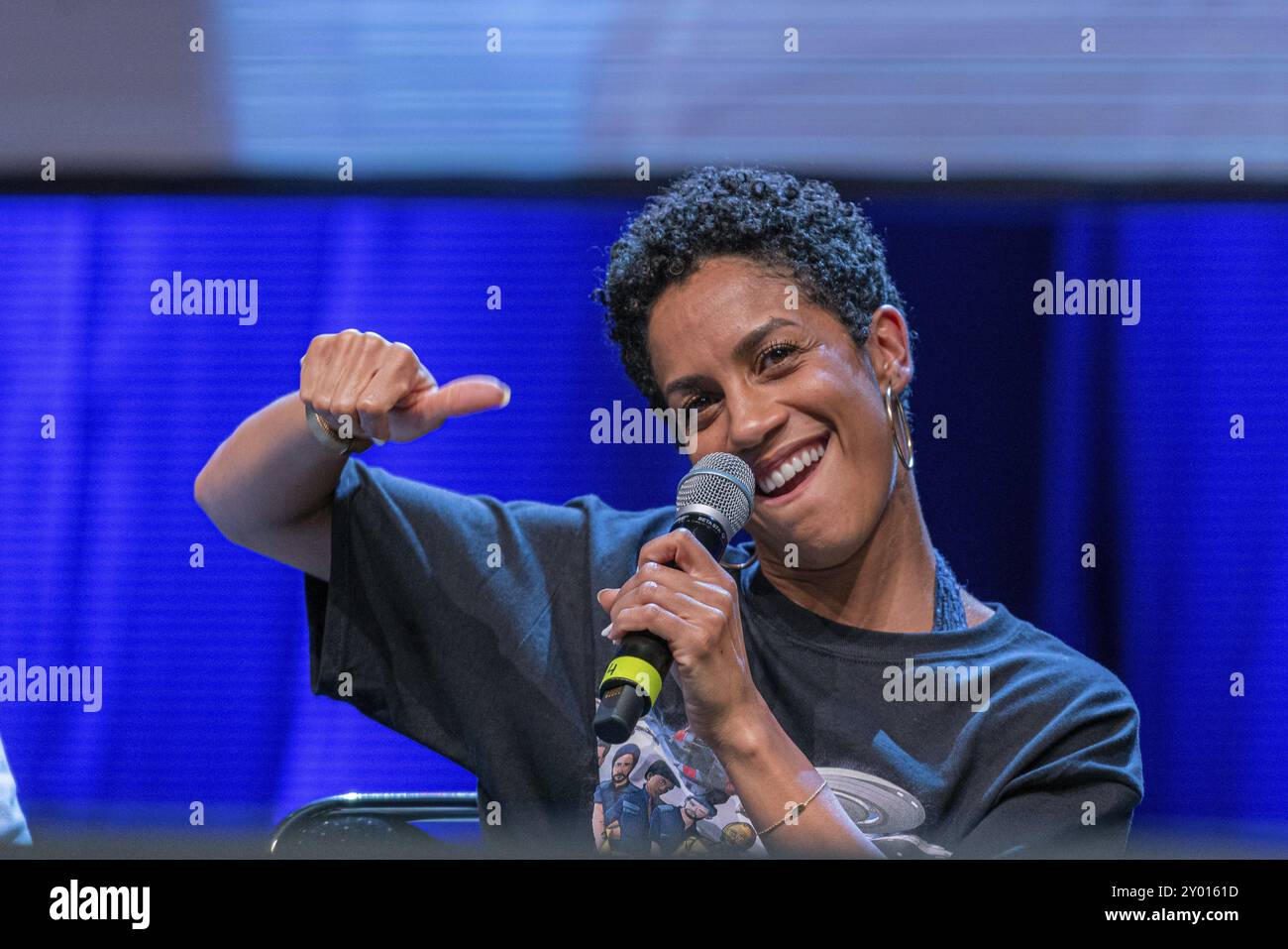 Bonn, Germany, June 8 2019: Dominique Tipper (*1987, British actress ...