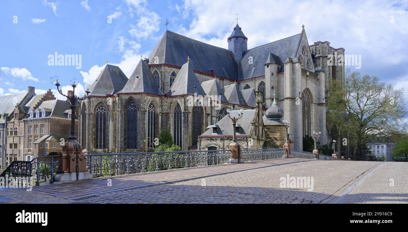 Late gothic Saint Michael Church and St. Michael bridge, Ghent ...
