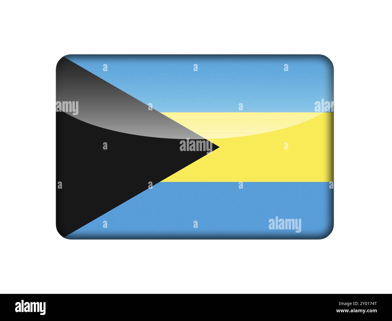 The Bahamas flag in the form of a glossy icon Stock Photo - Alamy