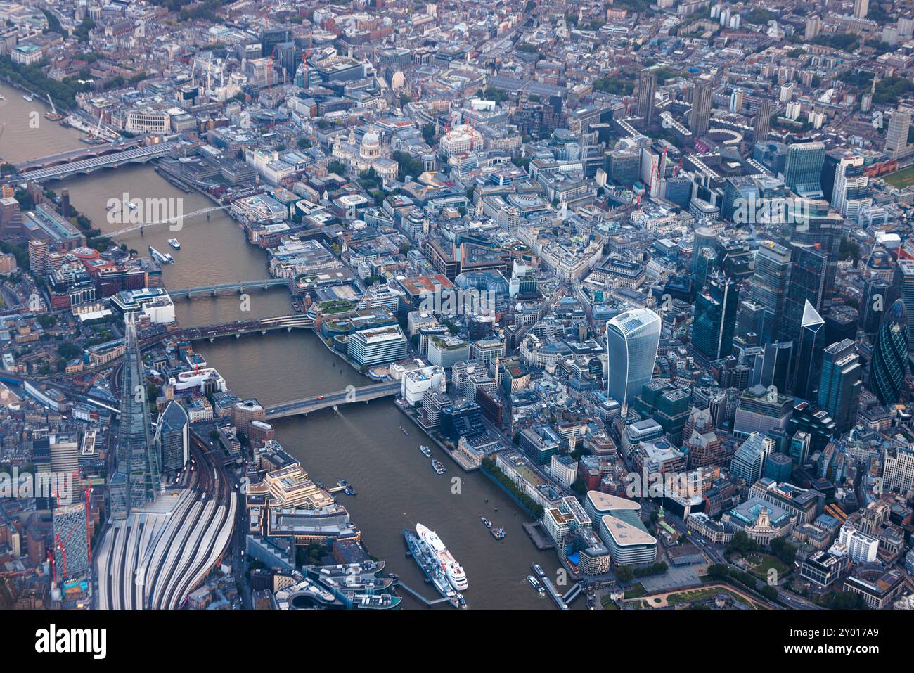 Aerial view of London city skyline over River Thames Stock Photo - Alamy