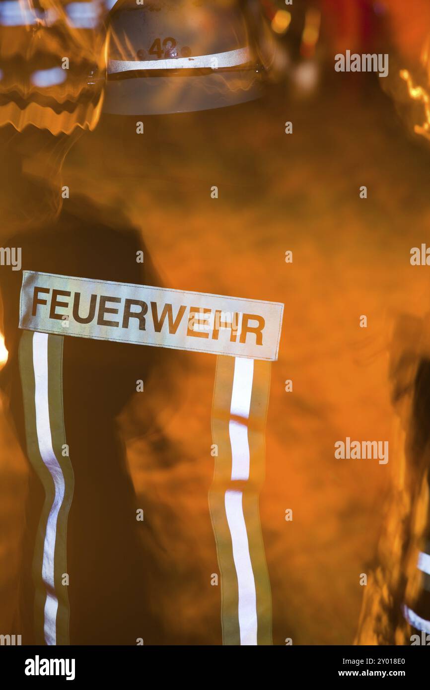 Fireman rear view hi-res stock photography and images - Alamy