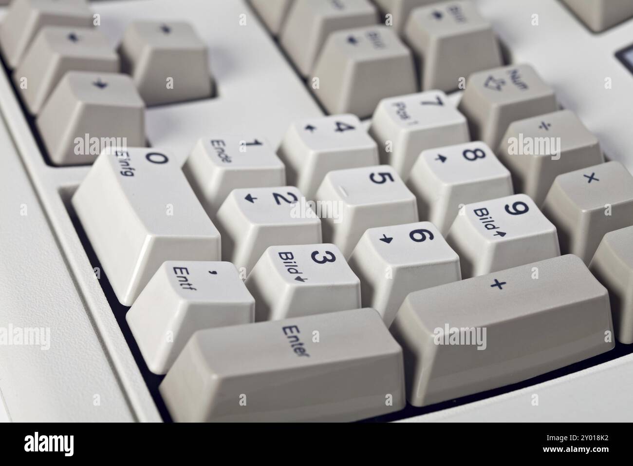 Detail of an old german computer keyboard Stock Photo - Alamy