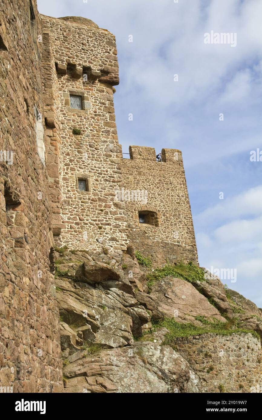Mont Orgueil Castle in Gorey, Jersey, UK, Europe Stock Photo - Alamy