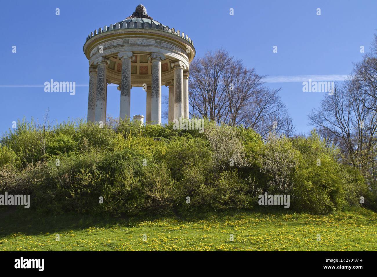 The Monopterus Monument in the English Garden in Munich Stock Photo - Alamy