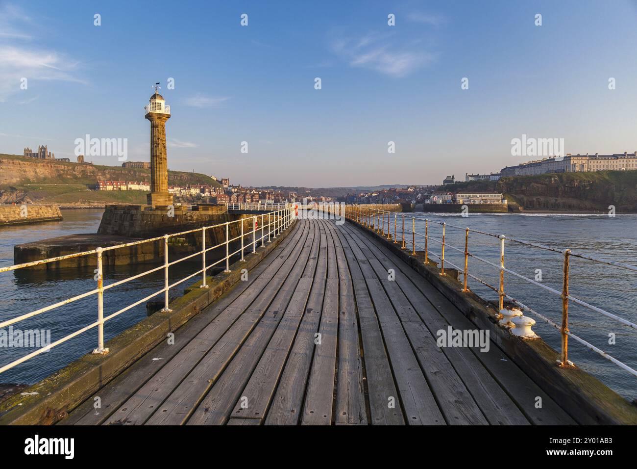 The pier in Whitby, North Yorkshire, England, UK Stock Photo - Alamy