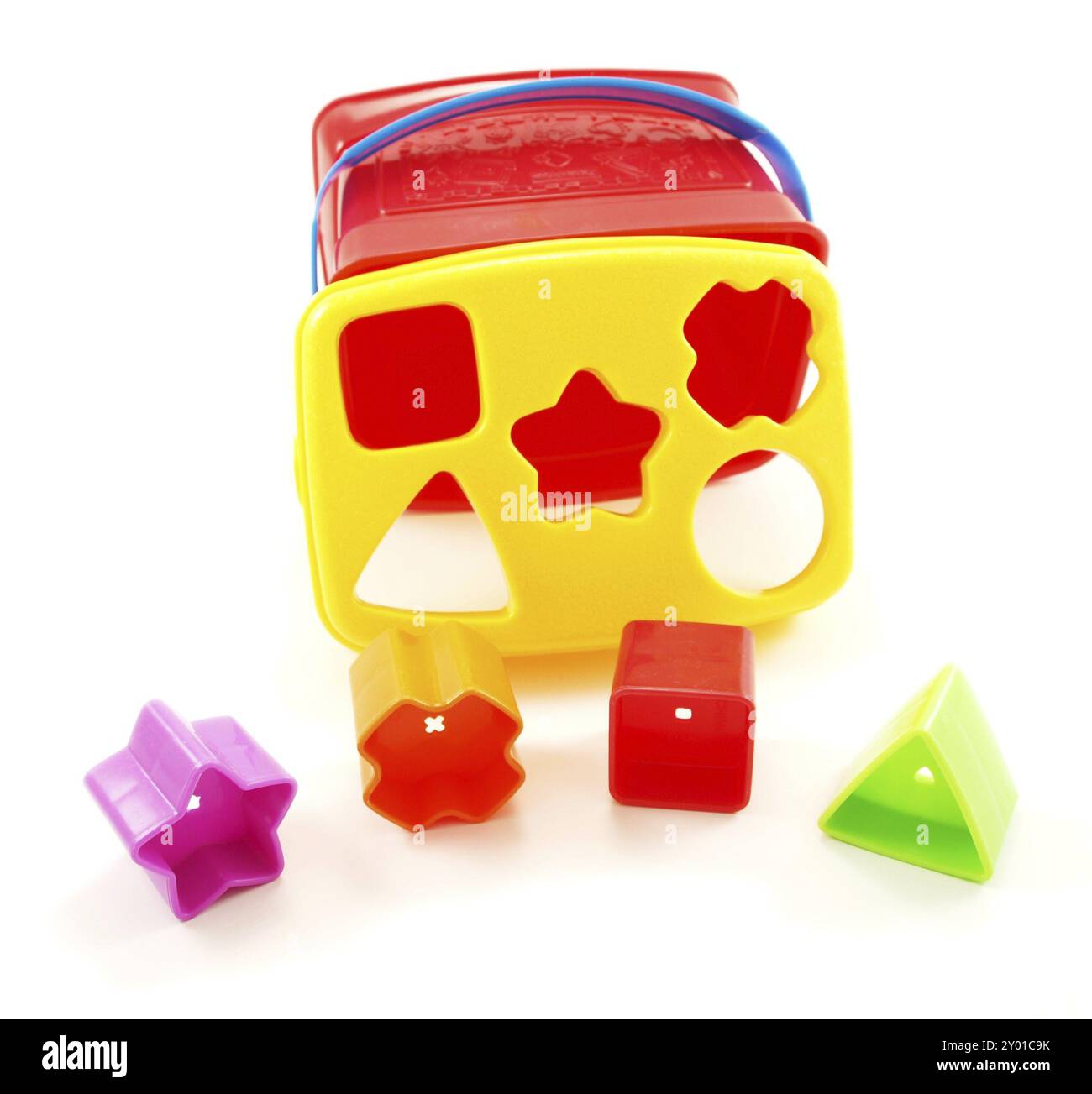 Shapes of plastic, toys for kids, isolated towards white Stock Photo ...