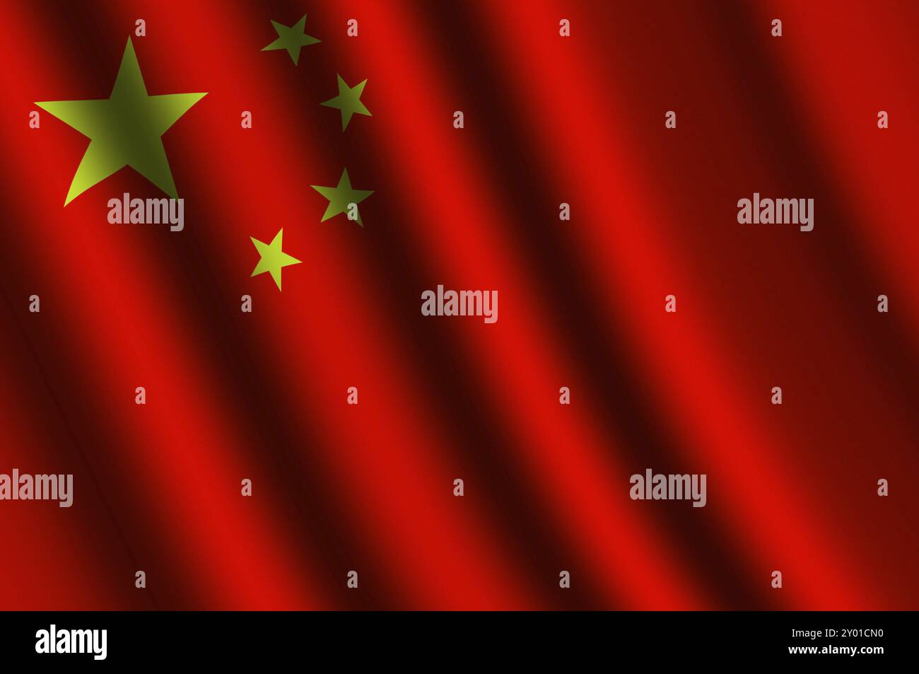 The Chinese flag flying in the wind Stock Photo - Alamy