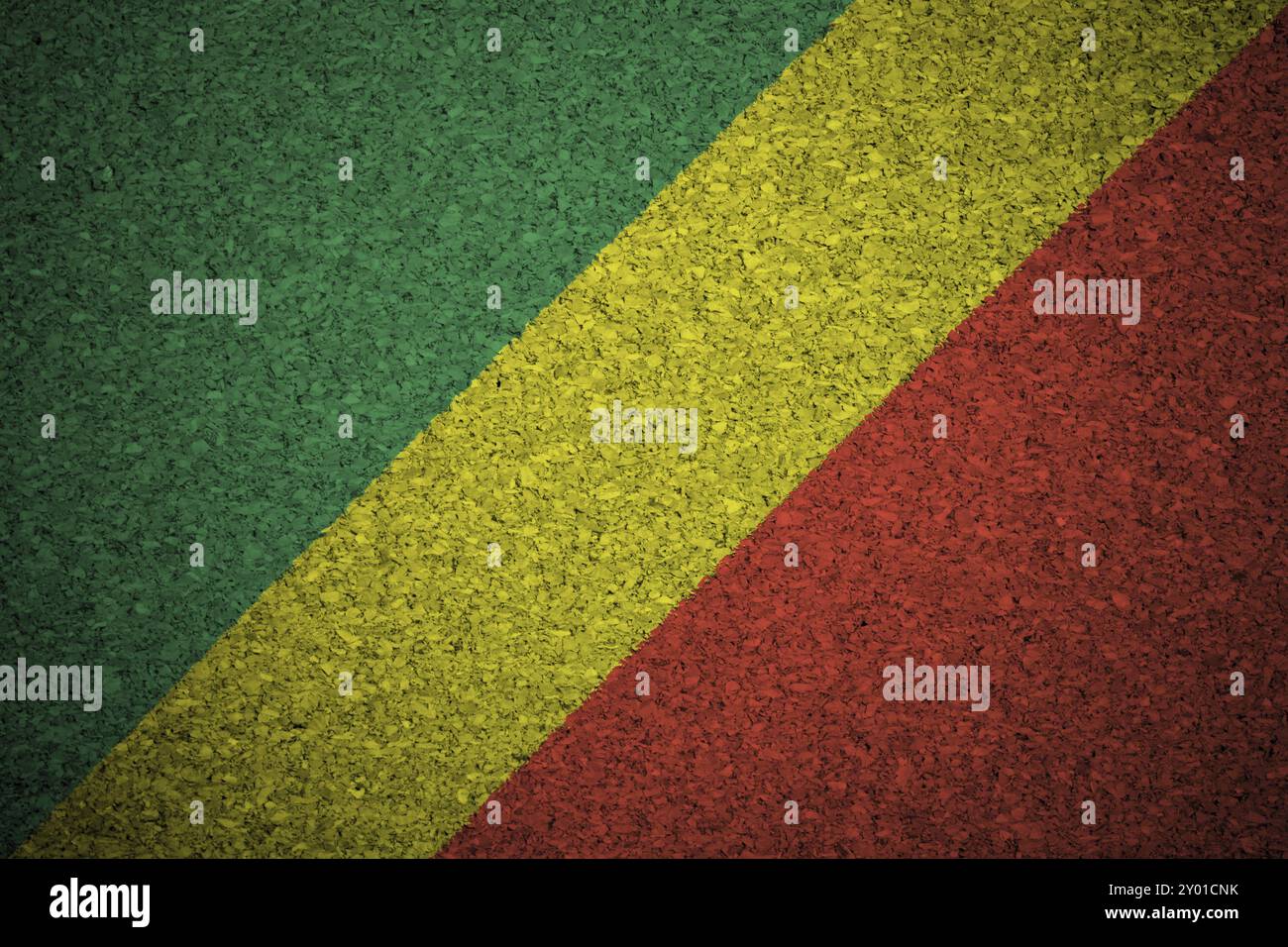 The Congo flag painted on a cork board Stock Photo - Alamy