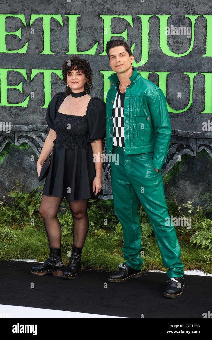 Corey Baker (right) attends the UK premiere of "Beetlejuice Beetlejuice ...