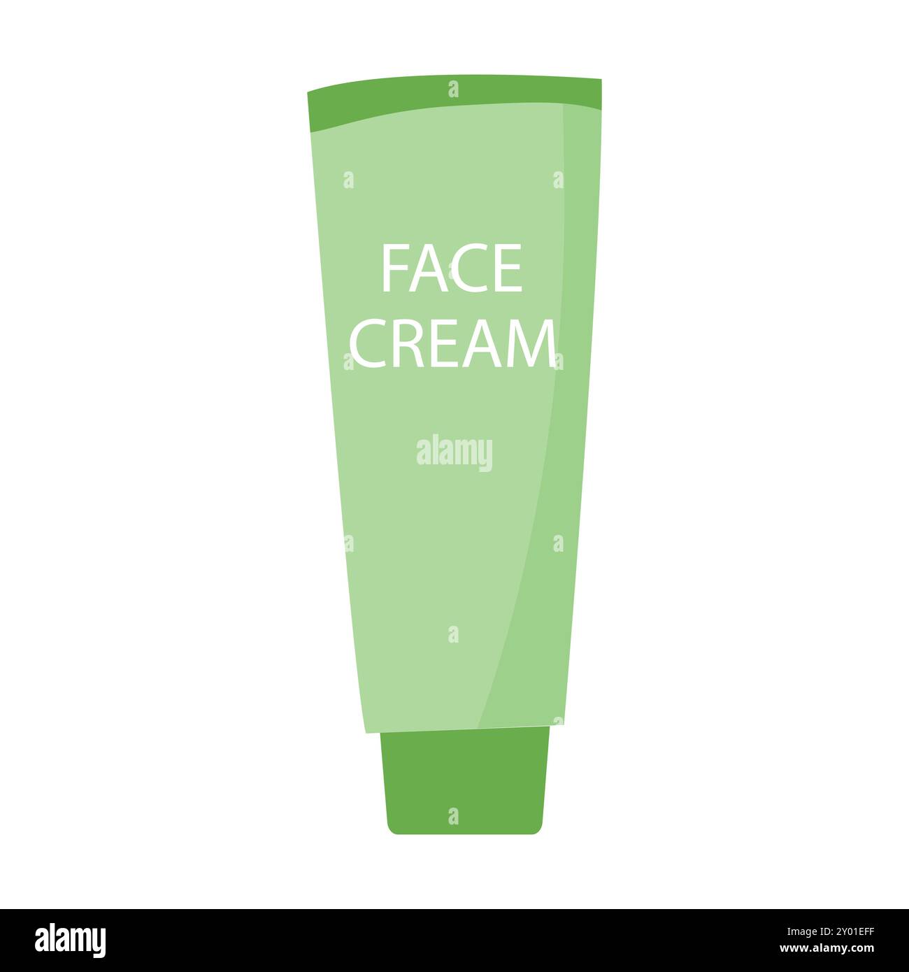 Simple vector illustration of a green face cream tube with the text in ...