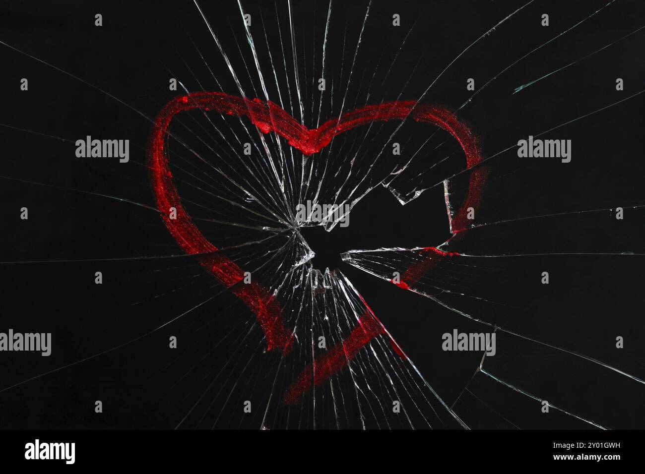 Broken glass heart hi-res stock photography and images - Alamy