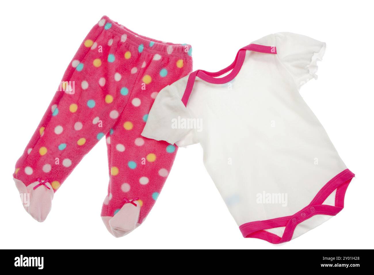 Kids clothes set isolated on white. closeup Stock Photo - Alamy