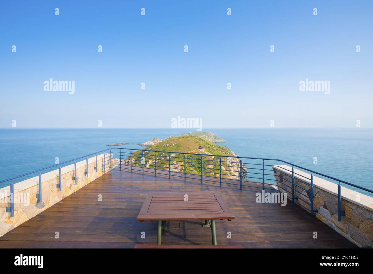 A beautiful seascape and headland scenery from the viewpoint atop the ...