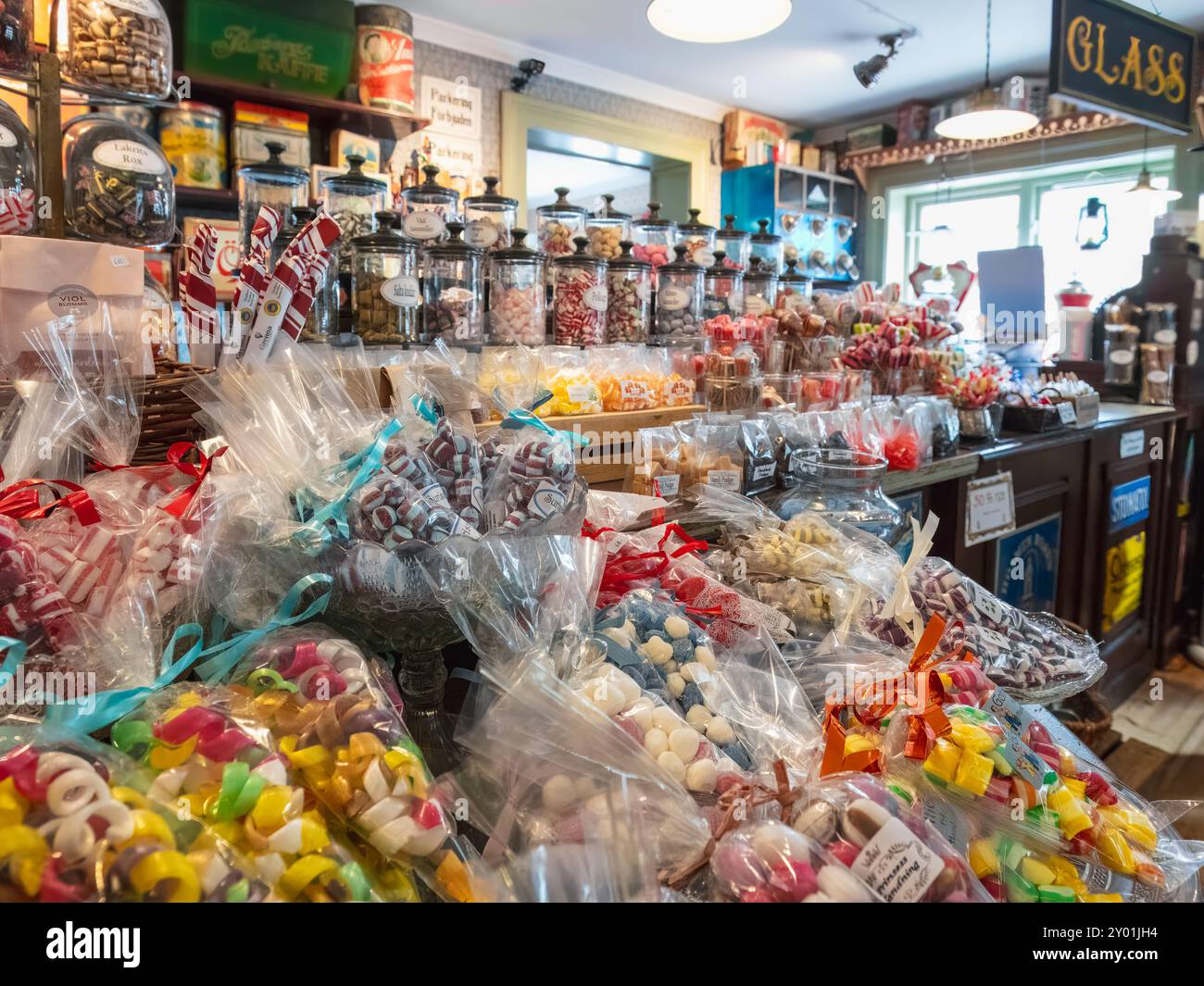 Traditional sweets in candy shop in Wadkoping, Orebro, Sweden Stock ...