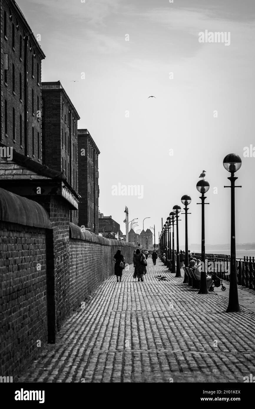 Old city dock in Black and White Stock Photos & Images - Alamy