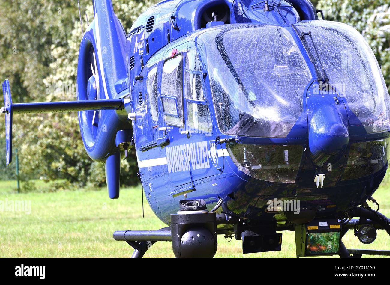 Details of the EC135 T2i police helicopter Stock Photo - Alamy