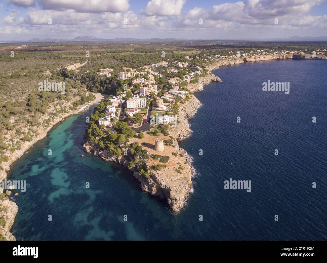 Tower of Cala Pi, sixteenth century, used to defend the entrance to the ...