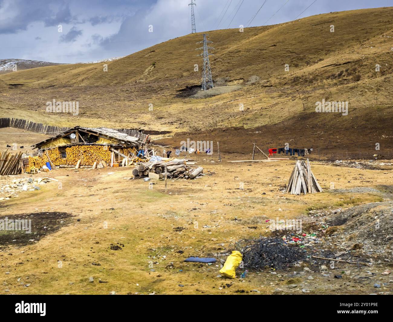 Rural house of tibetan people in Sichuan, China, Asia Stock Photo - Alamy